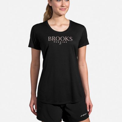 Women's Distance Graphic Short Sleeve - Brooks Running Shoes SA